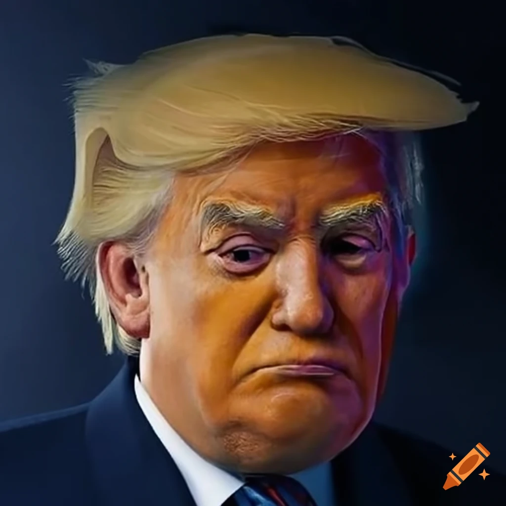 Humorous depiction of president trump turning into a colorful fish on ...