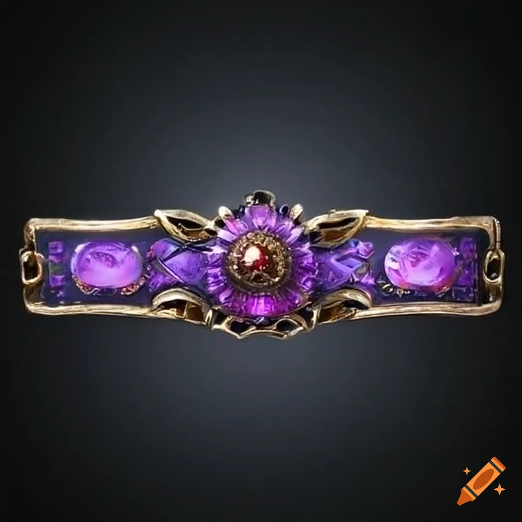 Adorned shiny war belt from the front view on Craiyon