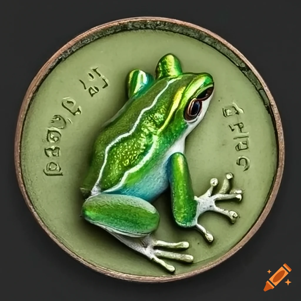 Green frog coin on Craiyon