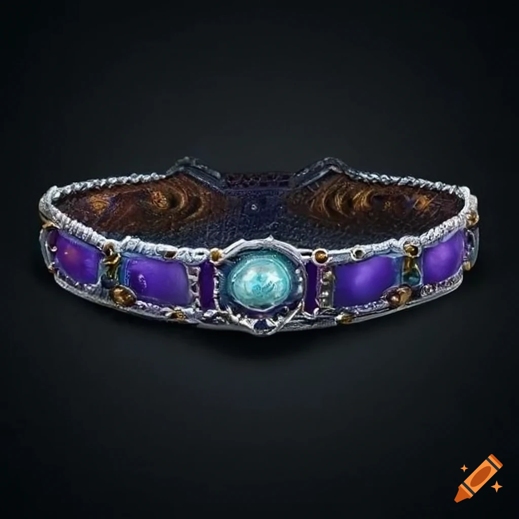 Adorned magic war belt from the front view on Craiyon