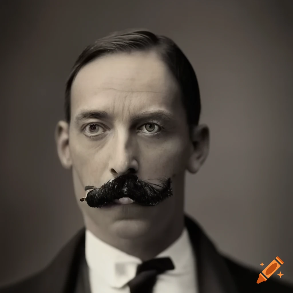 Elegant french gentleman with moustache, monocle, and top hat on Craiyon