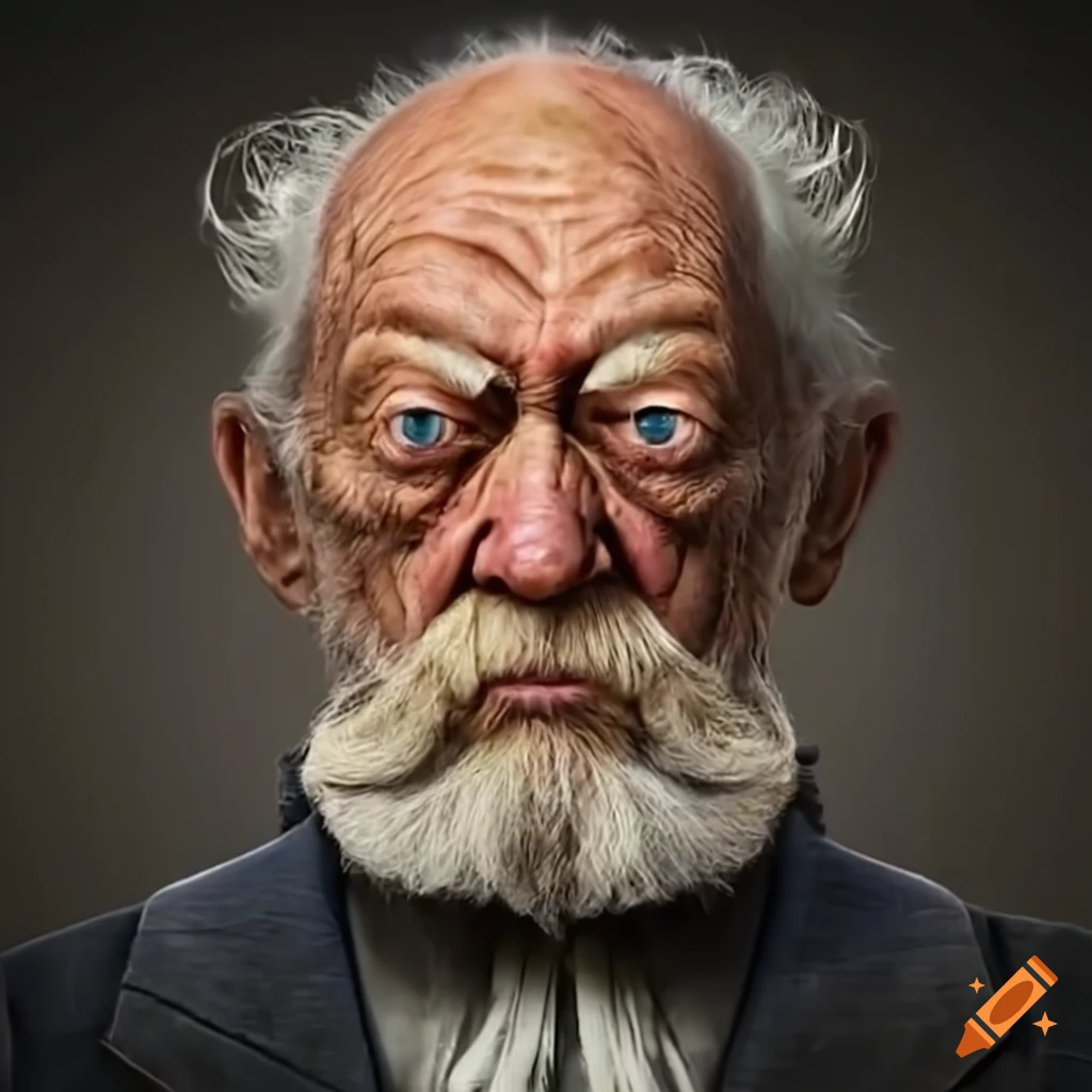 Historian old man with expressive face on Craiyon