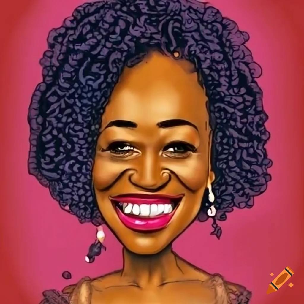 Cartoon image of ayanna soyini pressley on Craiyon