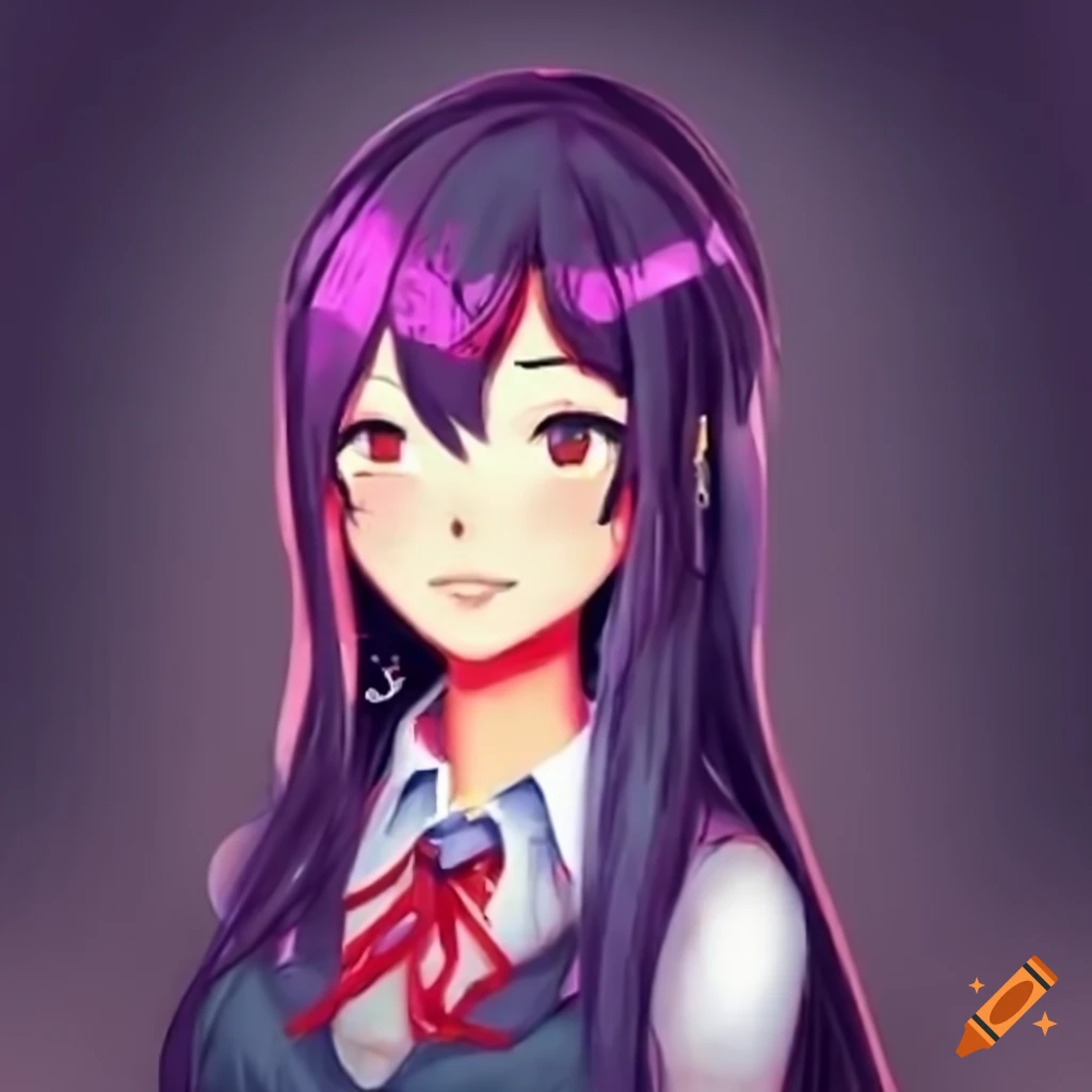 Yuri Character From Ddlc On Craiyon