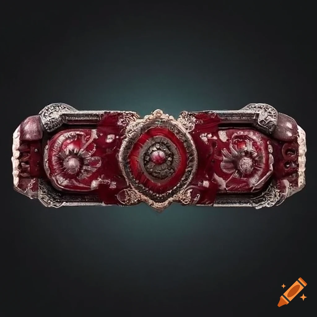 Adorned magic war belt front view on Craiyon