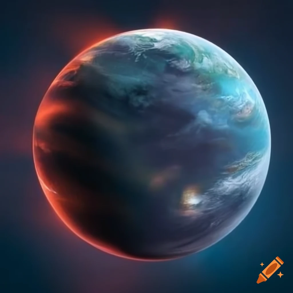 Planet in space on Craiyon