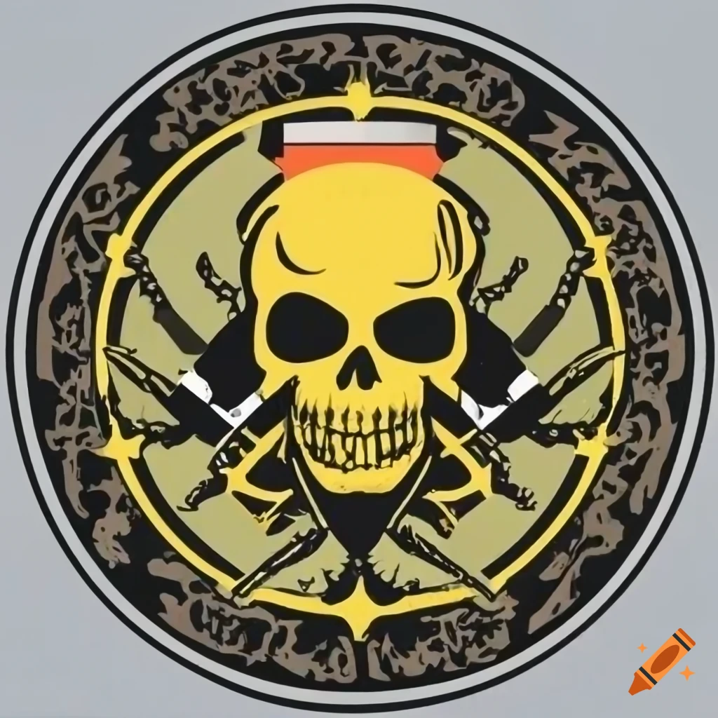 Military pest control logo featuring a cockroach with a skull head in ...