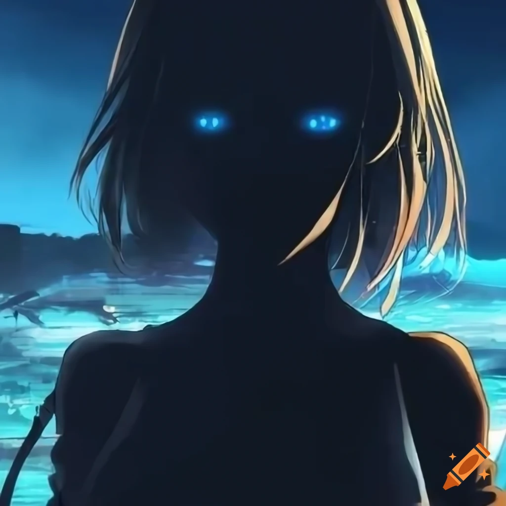 Apocalyptic anime scene with a woman and tsunami in ruins, high detail ...