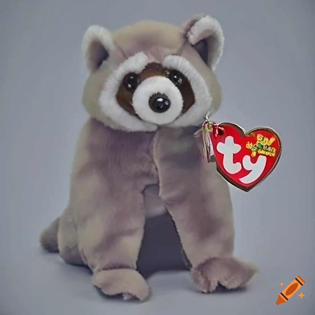 Beanie buddy version of ringo the raccoon beanie baby on Craiyon