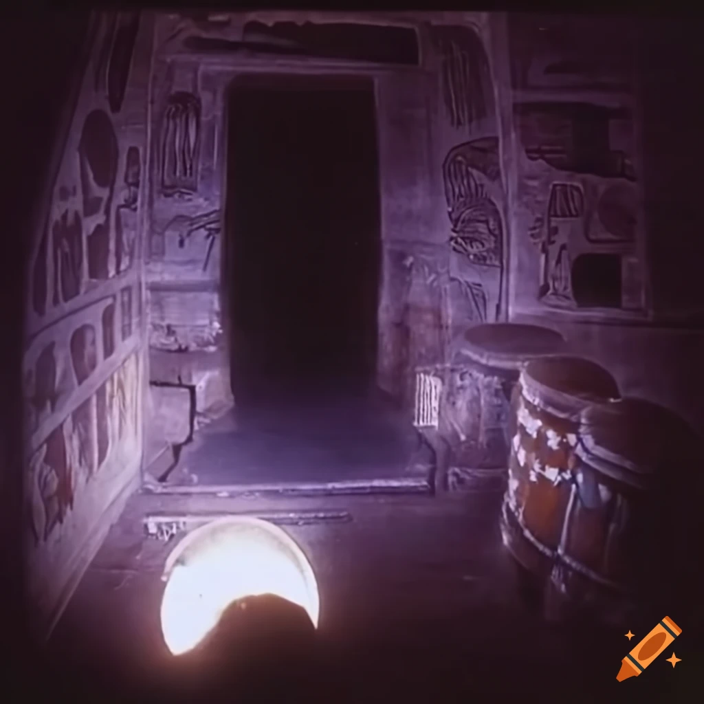 1970's documentary footage of deep pit with 'bongo drums' in ancient ...