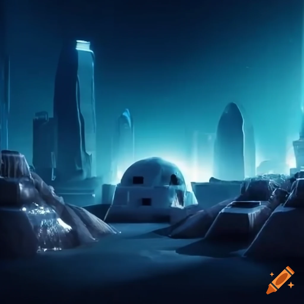 Electric rock concert in a futuristic igloo city on Craiyon