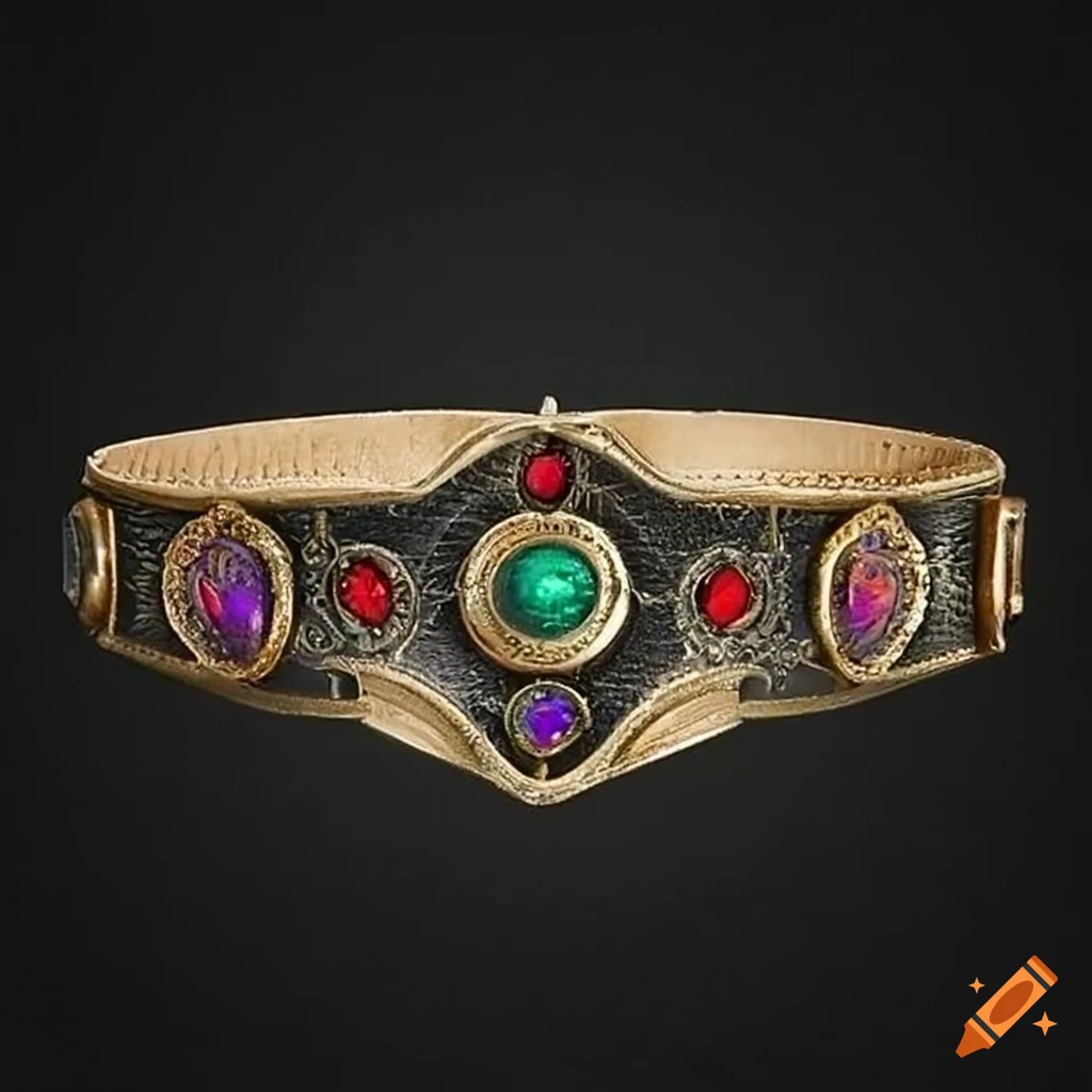 Adorned magic war belt front view on Craiyon