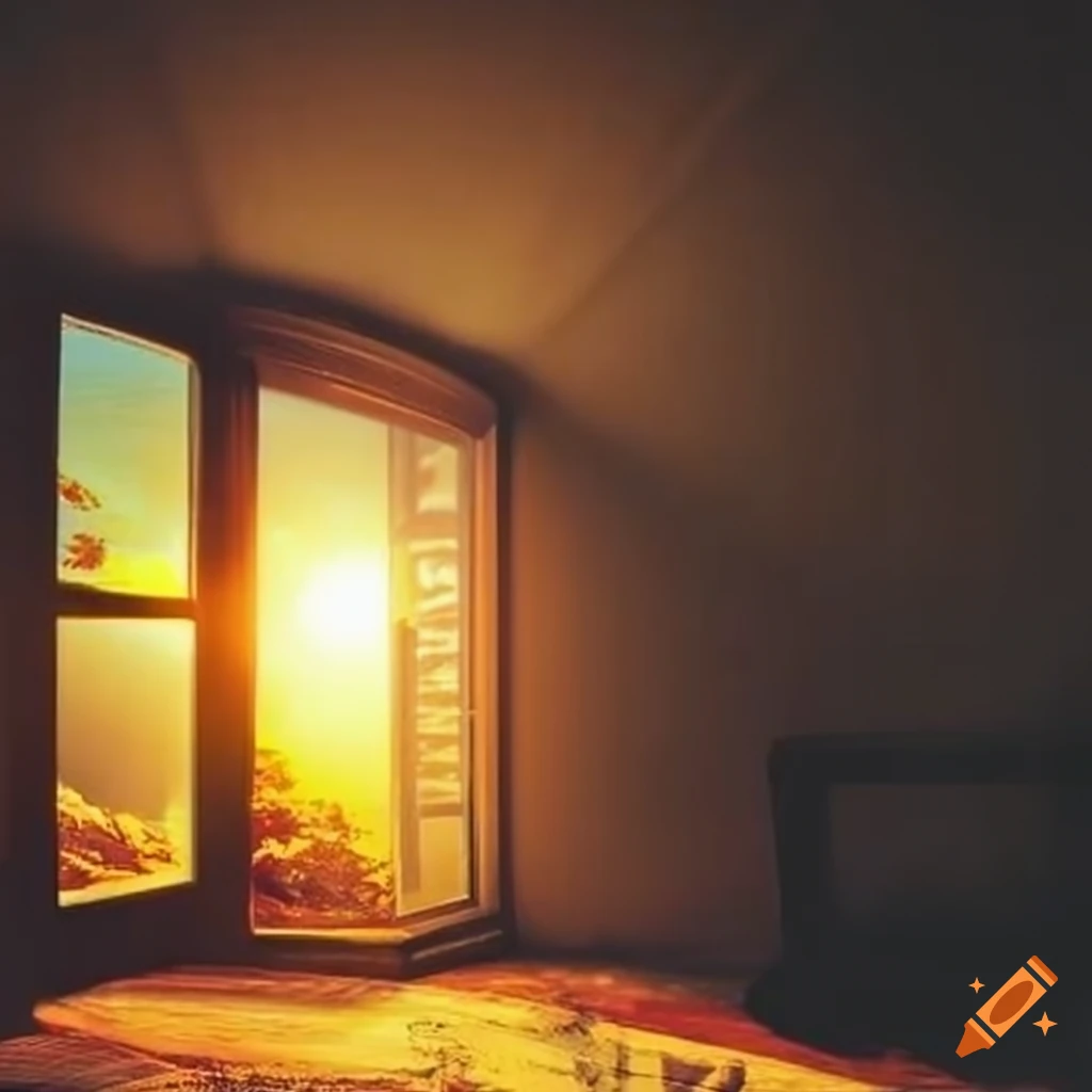 Sunshine streaming through a window on Craiyon