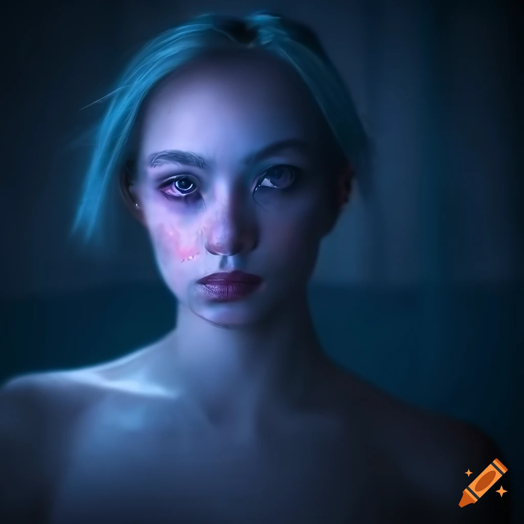 Cyber punk sci-fi portrait with hyper realistic details on Craiyon