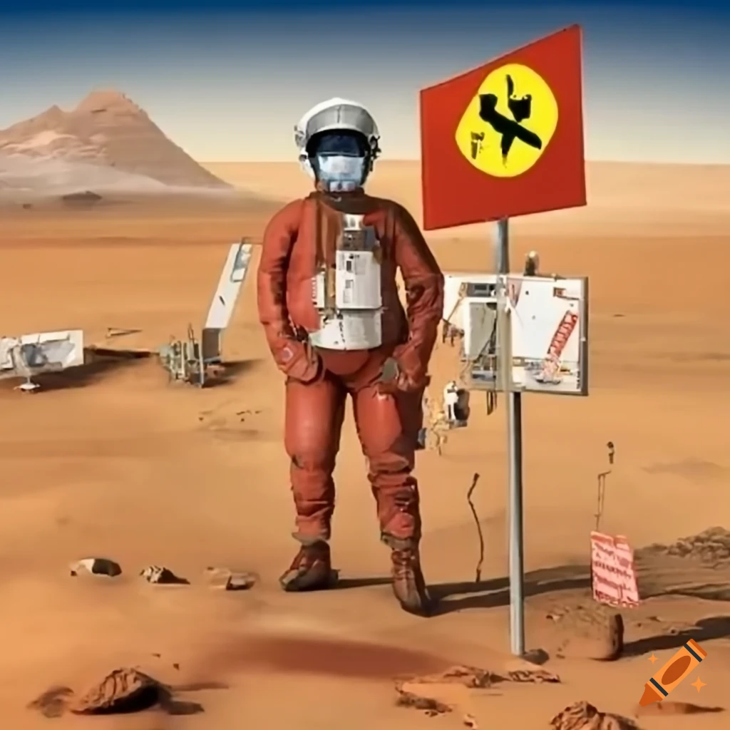 Cautionary Mars colonization poster highlighting environmental hazards ...