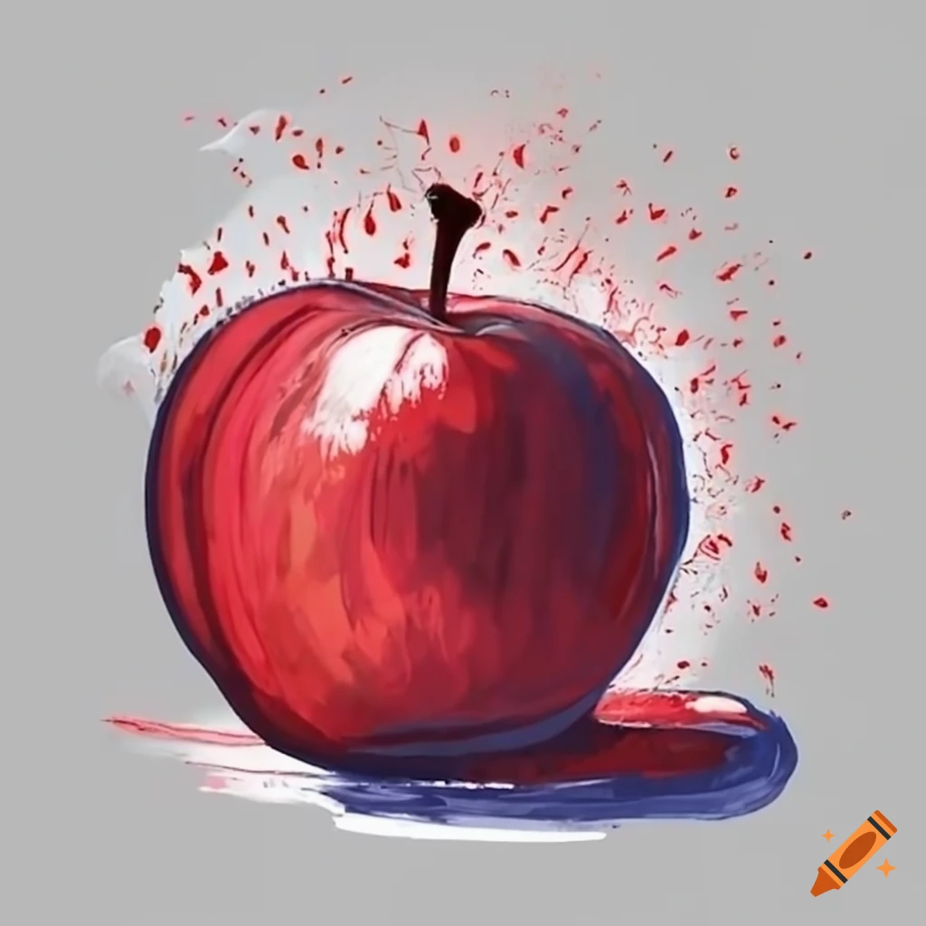 Perfect red apple on Craiyon