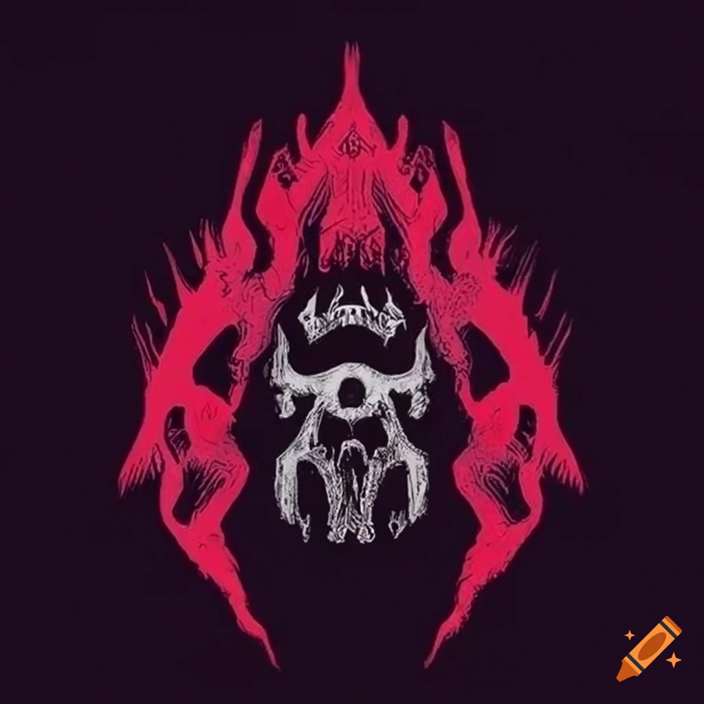 Evocative logo design blending Star Wars motifs with bold 80s Thrash ...