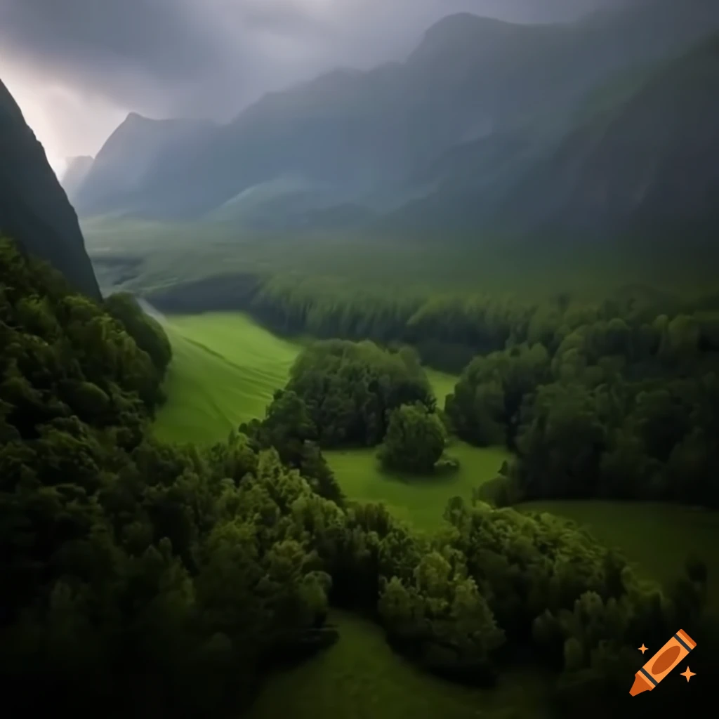 Majestic realistic 4k landscape on Craiyon