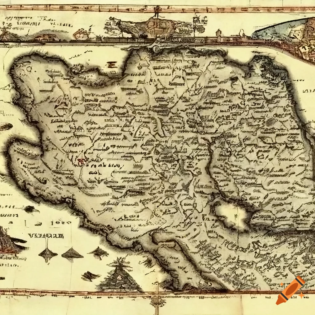 Map of aethoria showcasing distinct kingdoms and territories on Craiyon