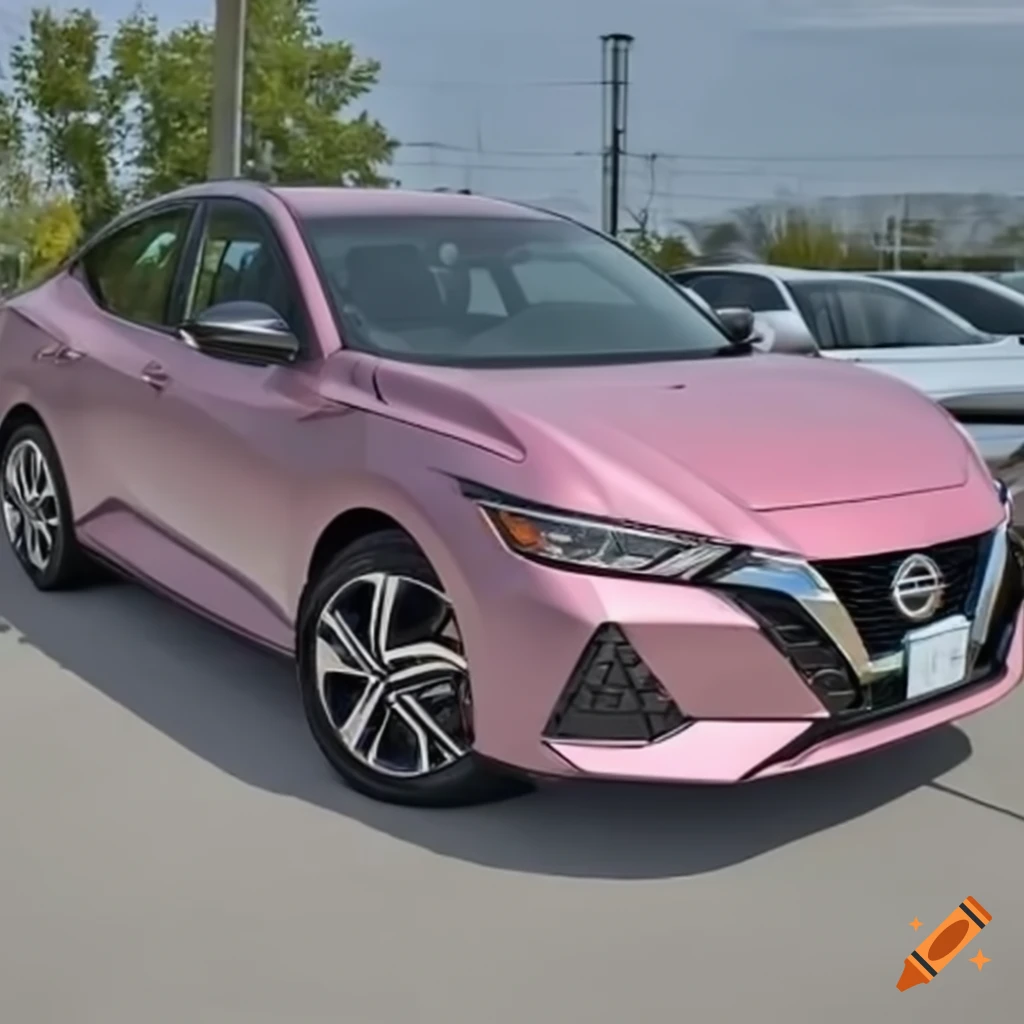 2021 nissan sentra sr in pastel pink color on Craiyon
