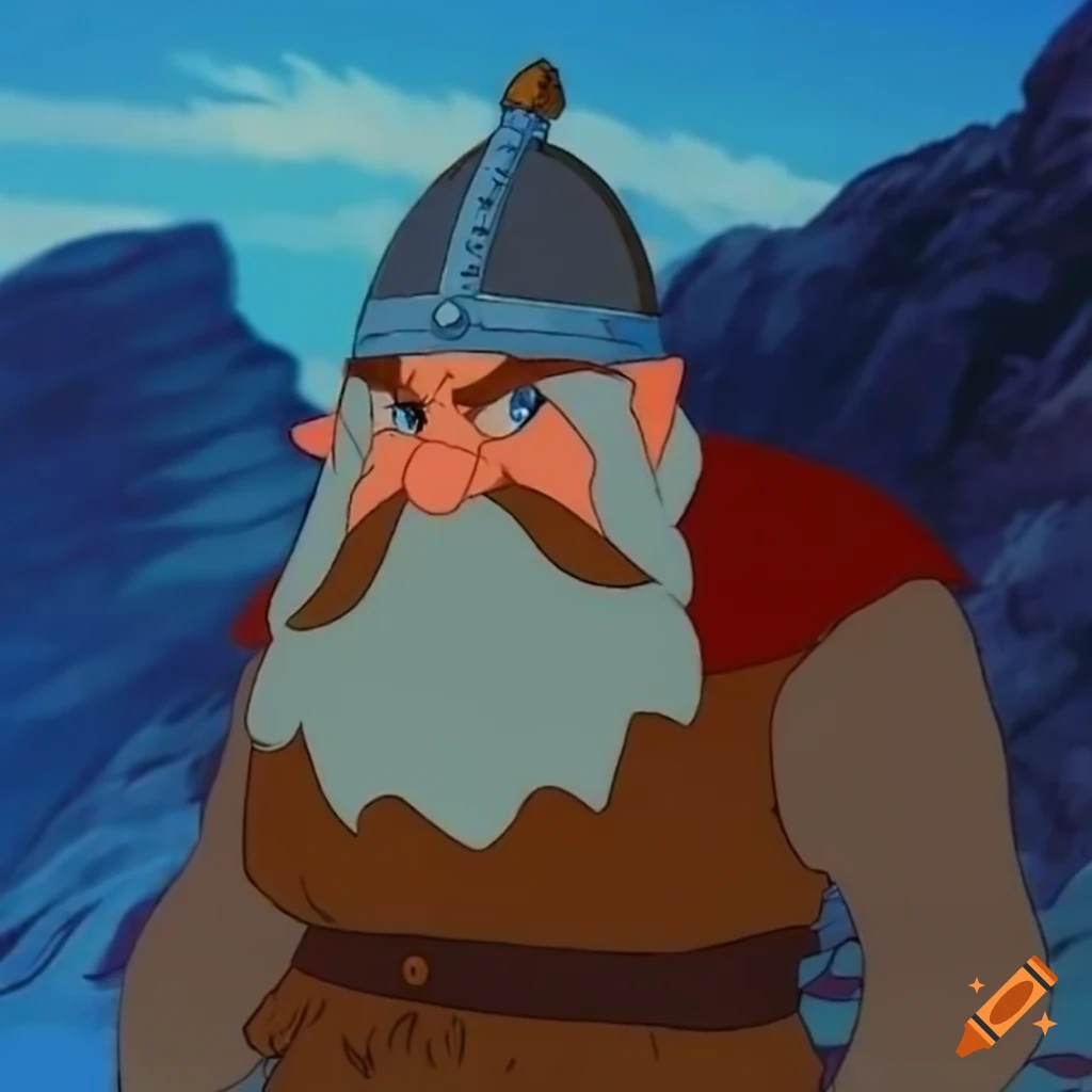 Close-up of Tolkien-styled dwarf warrior in plate armor and Viking ...