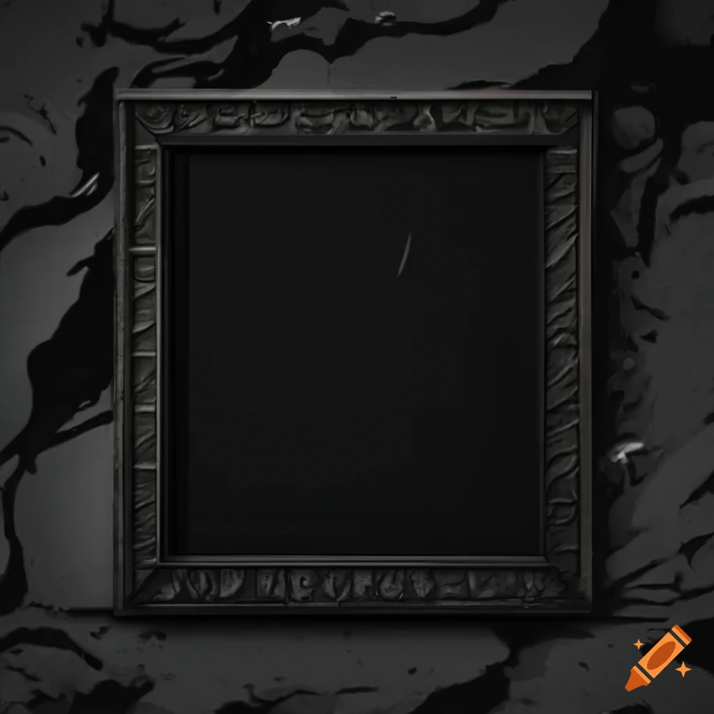 Detailed textured dark frame for rpg user interface on Craiyon