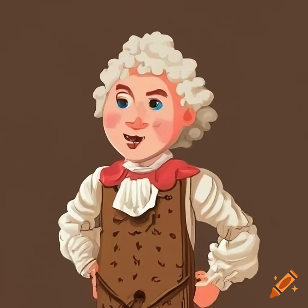 Charming male villager cartoon from the 17th century on Craiyon