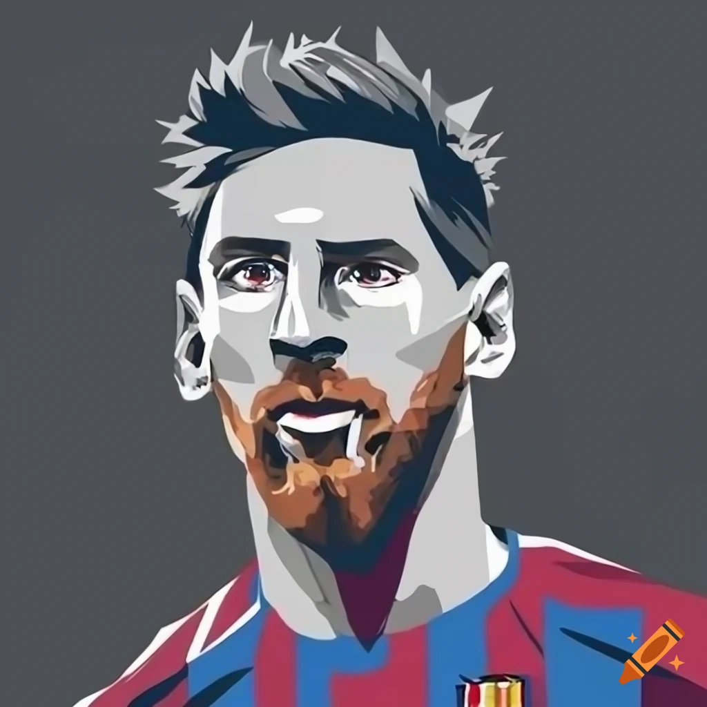 Lionel messi in black and white on Craiyon