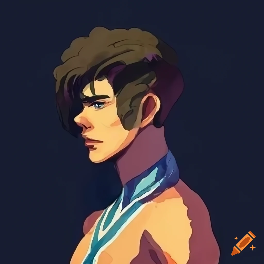 Dark-haired male, 20 years old, with purple eyes and a calisthenics ...