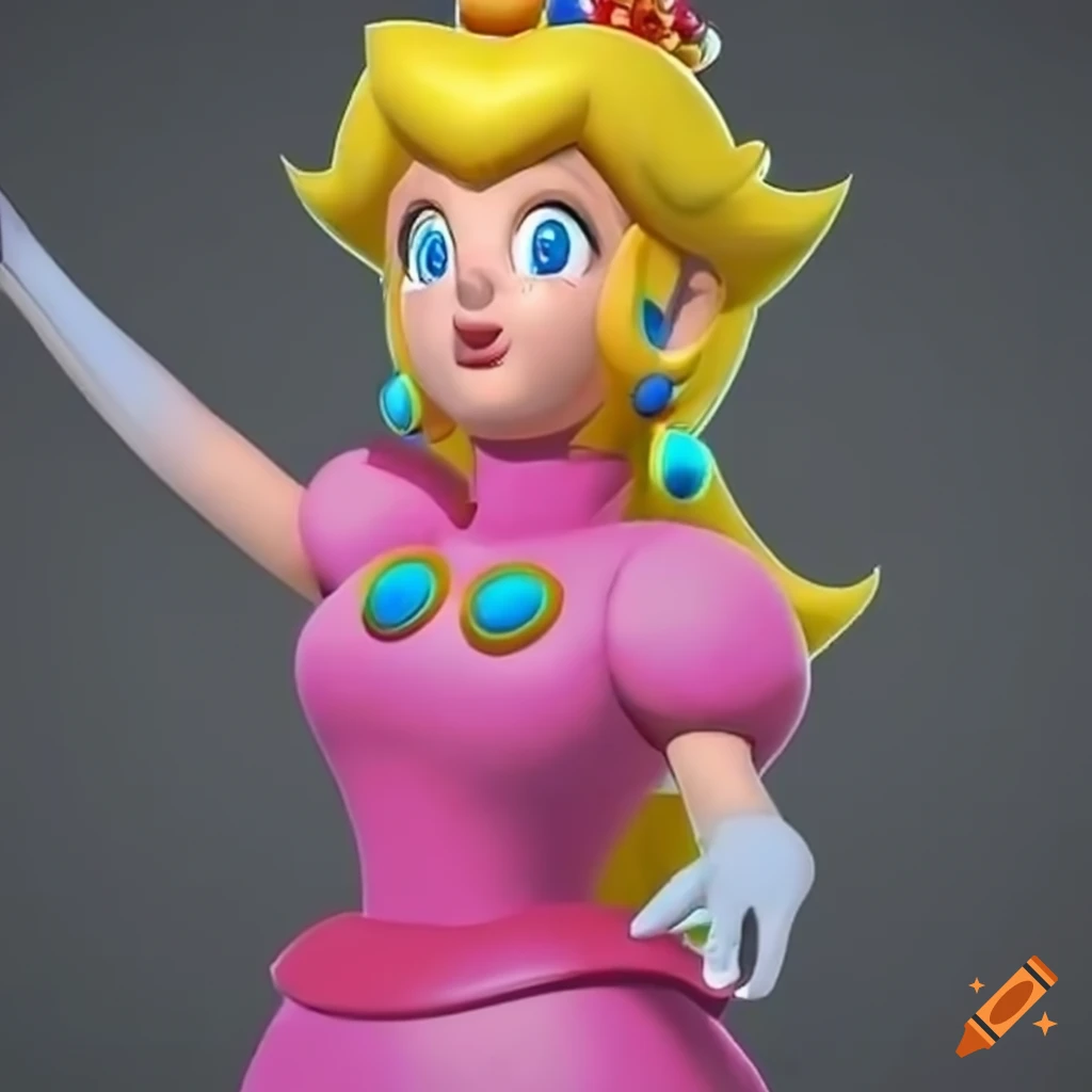 Merged Super Mario and Princess Peach character design on Craiyon