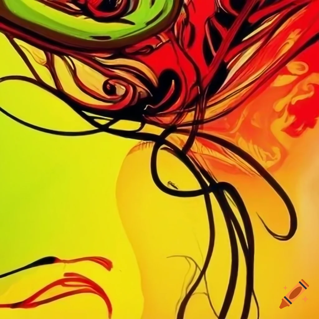 Abstract reggae art on Craiyon