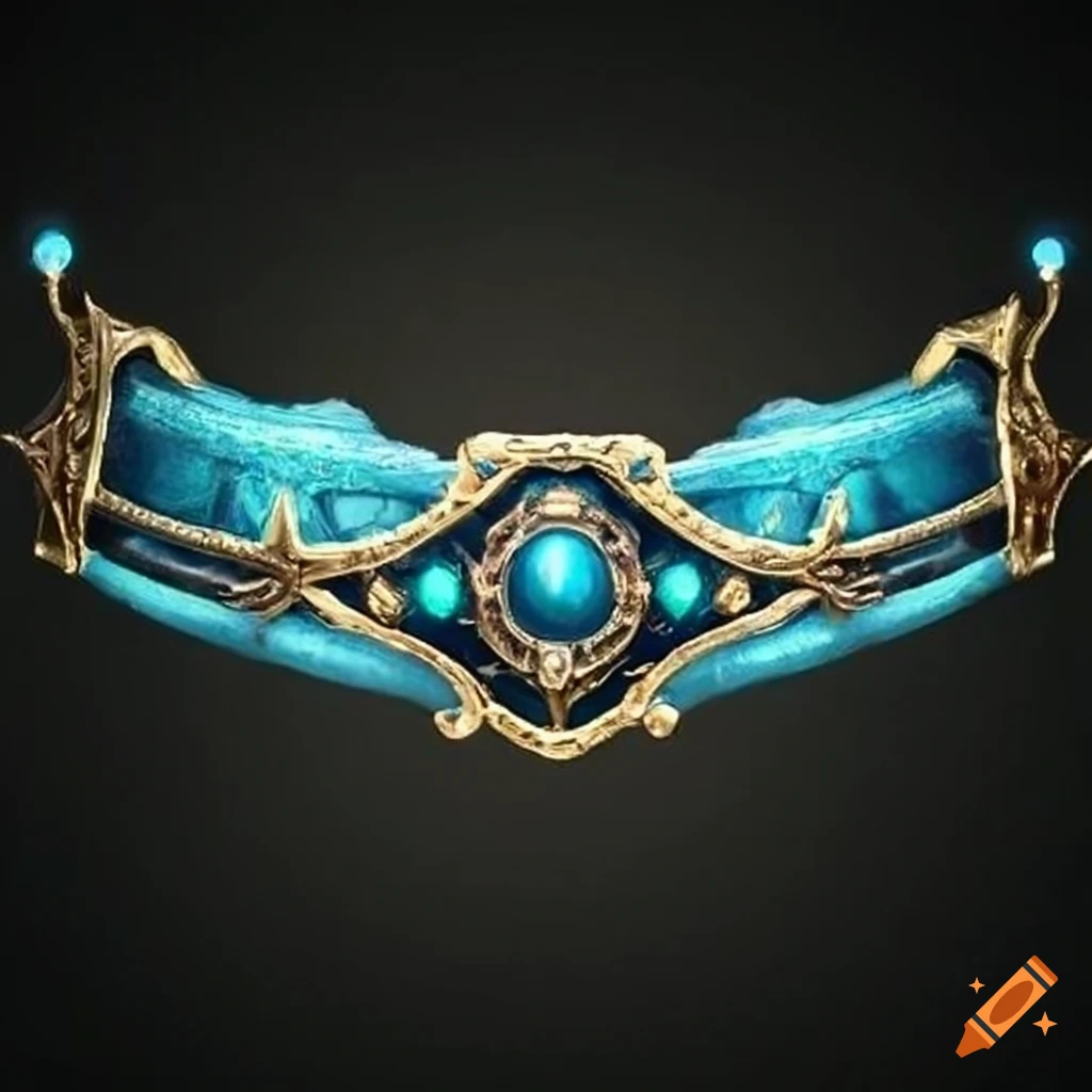 Fantasy magic war belt from the front view on Craiyon