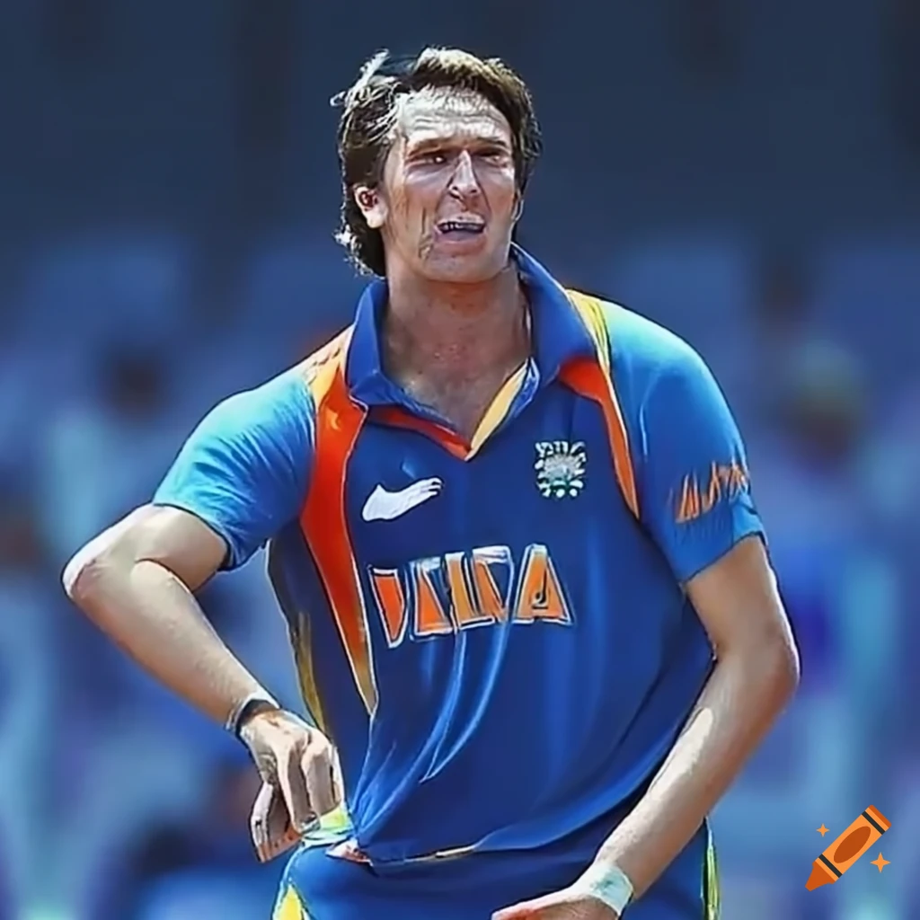 Mukesh kumar mixed with glenn mcgrath on Craiyon