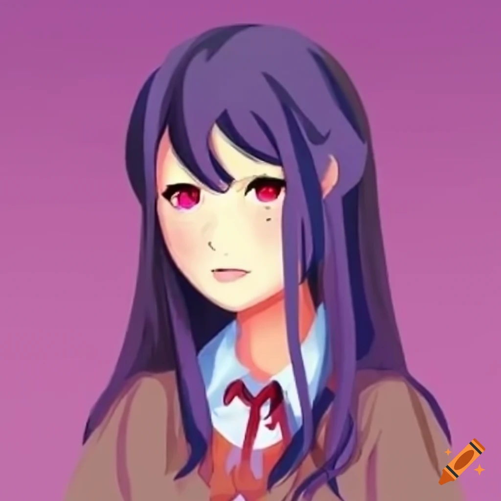 Yuri Character From Ddlc On Craiyon