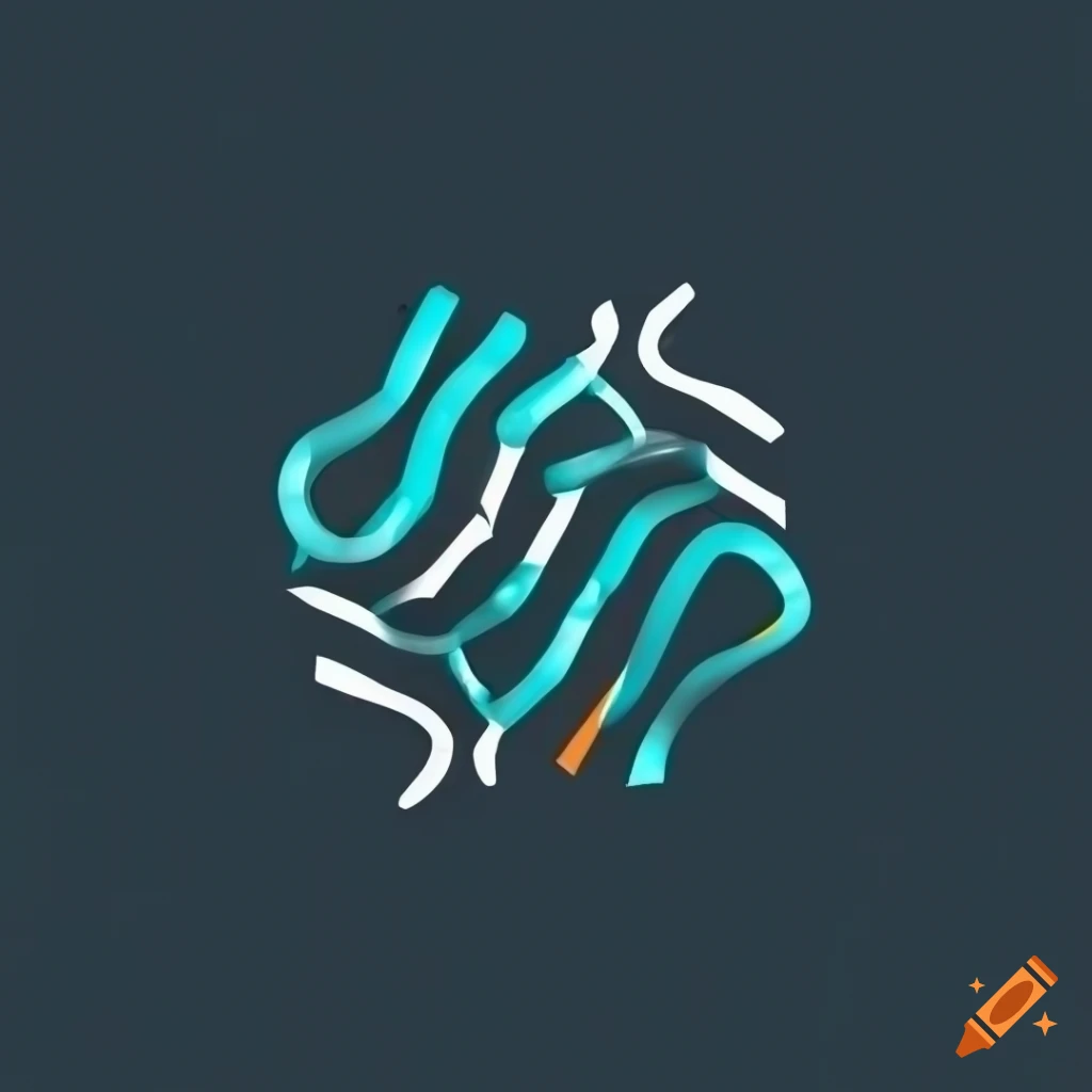 Minimal 2d protein secondary shape logo on Craiyon