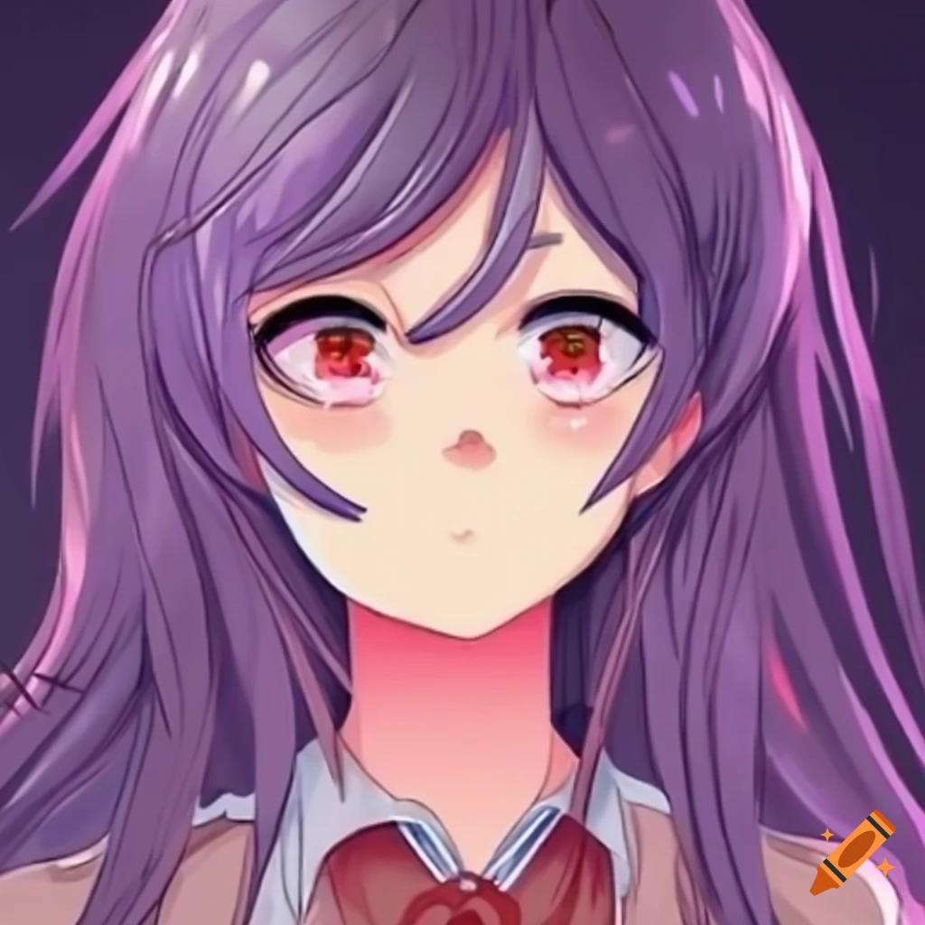 Yuri Character From Ddlc On Craiyon