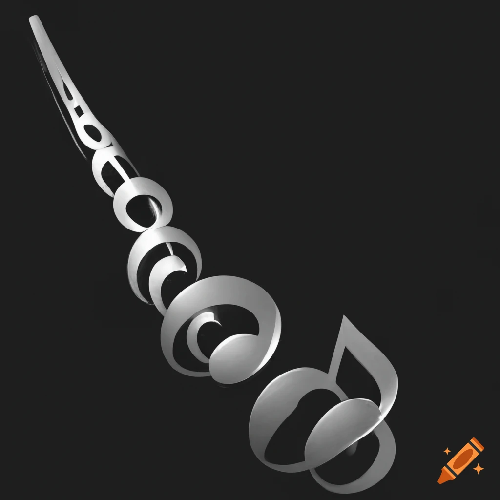 Music notes transforming into people on sheet music on Craiyon