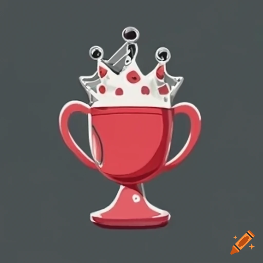 Royal cup with crown-ish ridge in a red hue on Craiyon