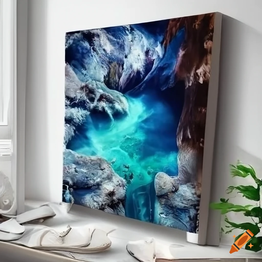 Floating canvas wrap with stunning beauty on Craiyon