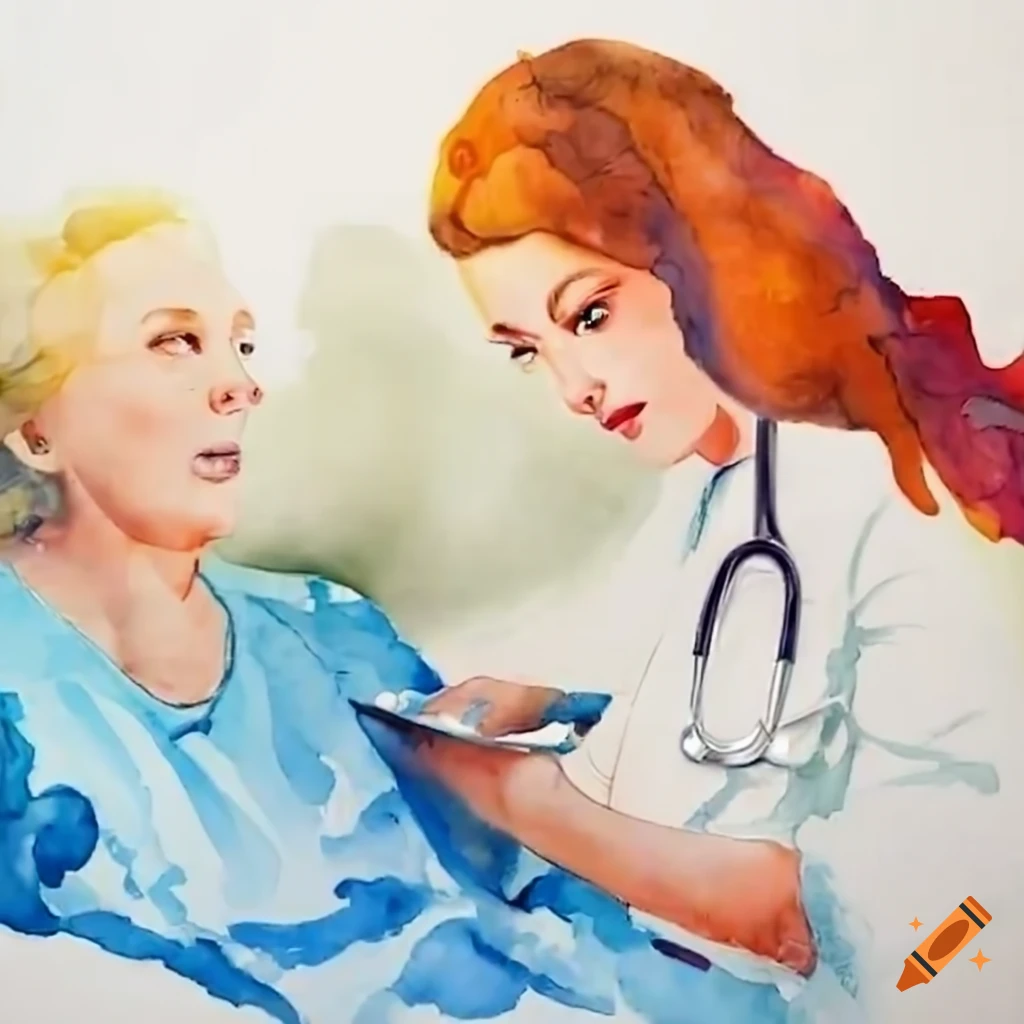 Patient and doctor interaction on Craiyon