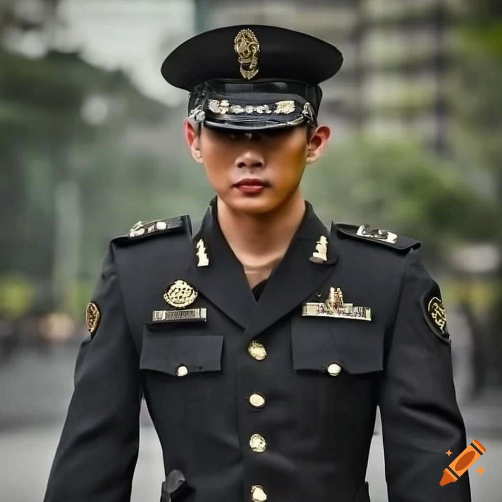 Thai handsome security guard on Craiyon