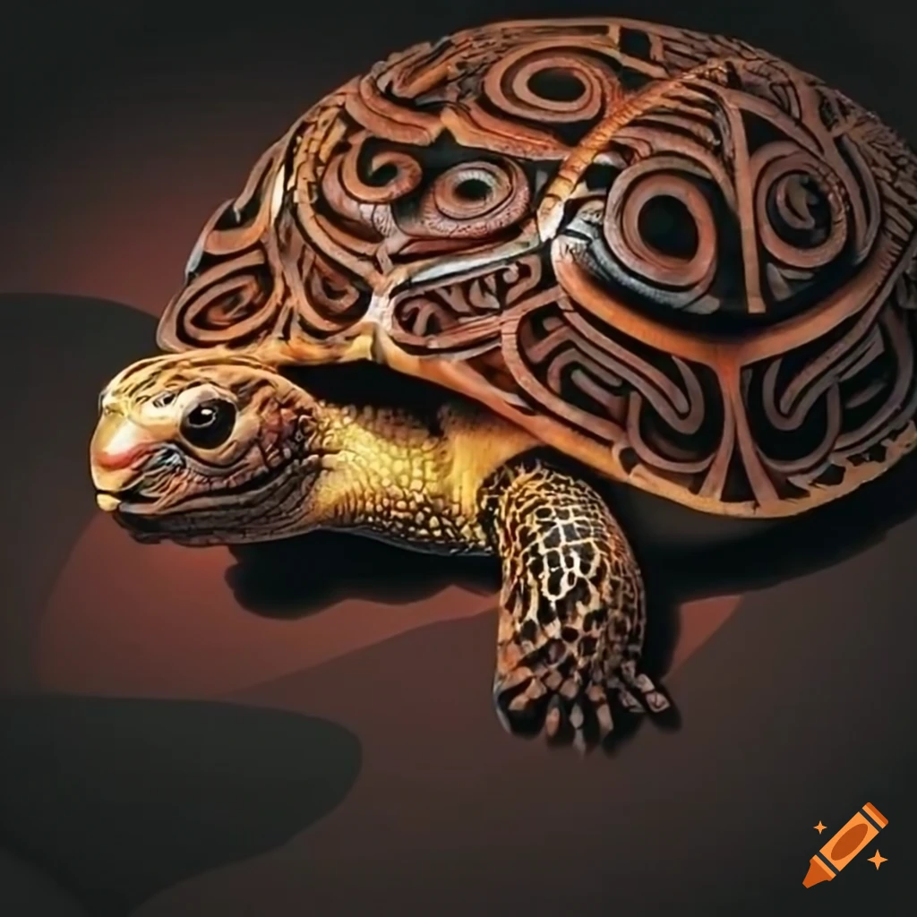 Maori turtle at night on Craiyon