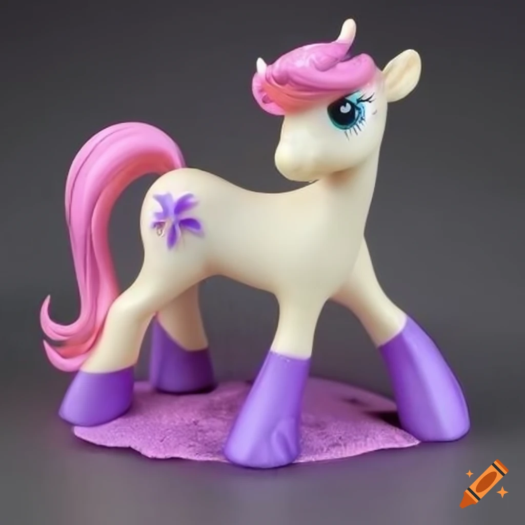 Japanese my little pony resin figure in purple colors on Craiyon