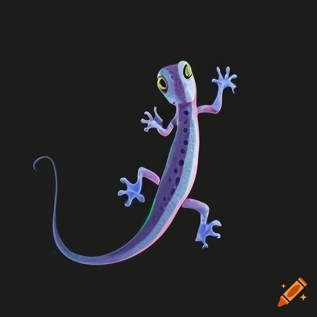 Highly detailed digital painting of an isolated gecko on Craiyon
