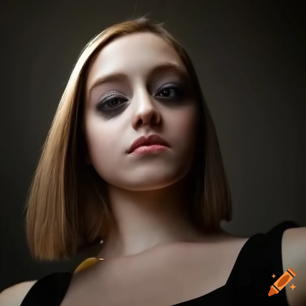 Stunning young tall woman with short hair in high definition portrait ...