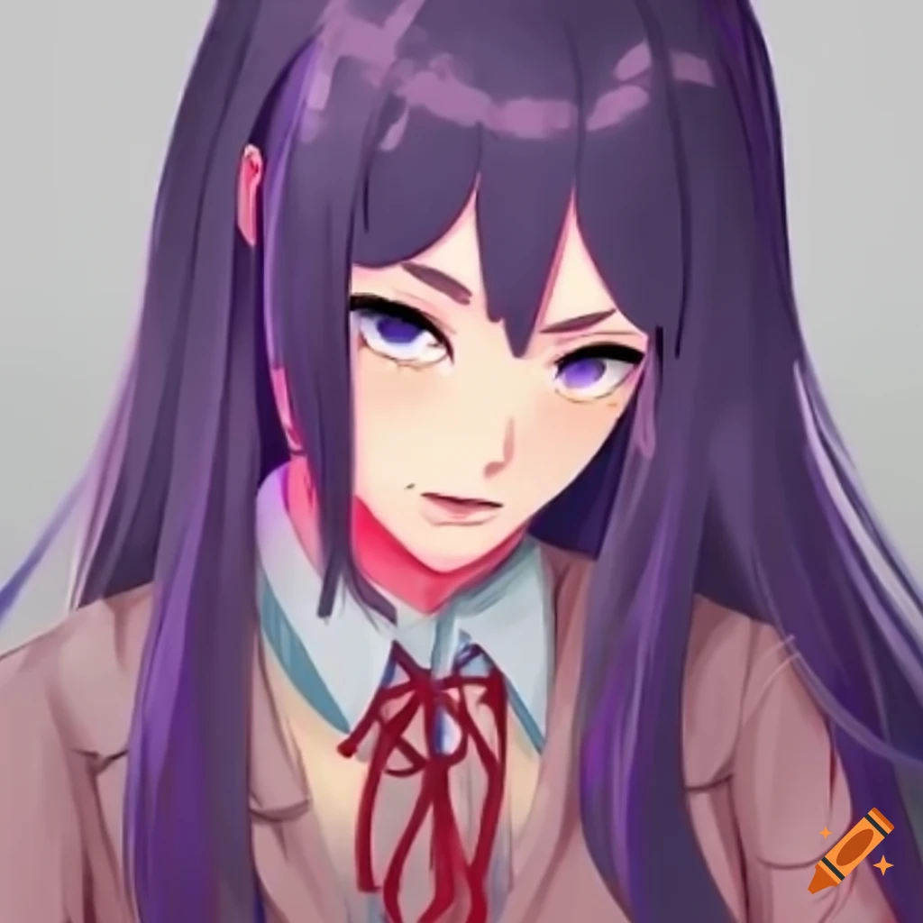 Yuri Character From Ddlc On Craiyon
