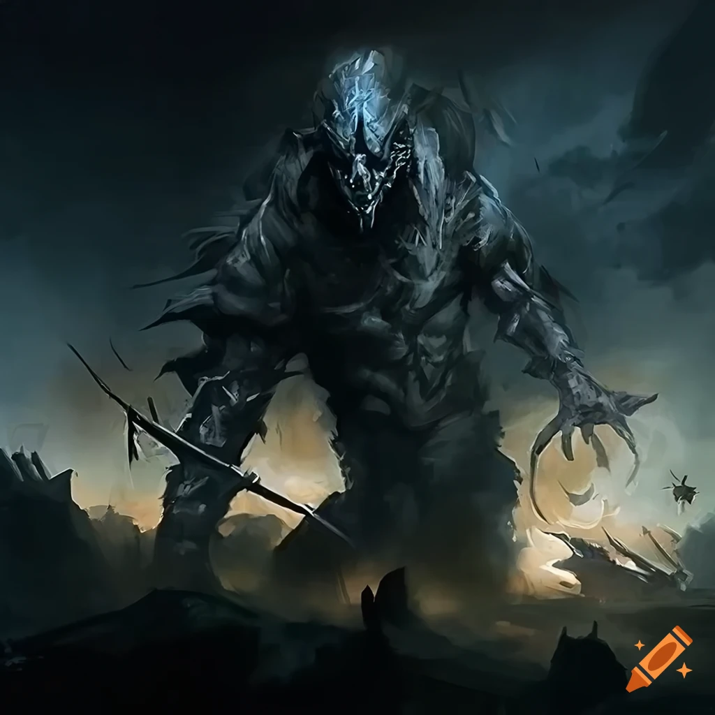 Dark fantasy art of a Silent Hill monster by Greg Rutkowski on Craiyon