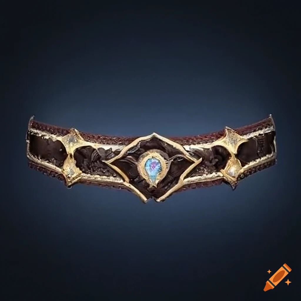 Adorned magic war belt from the front on Craiyon