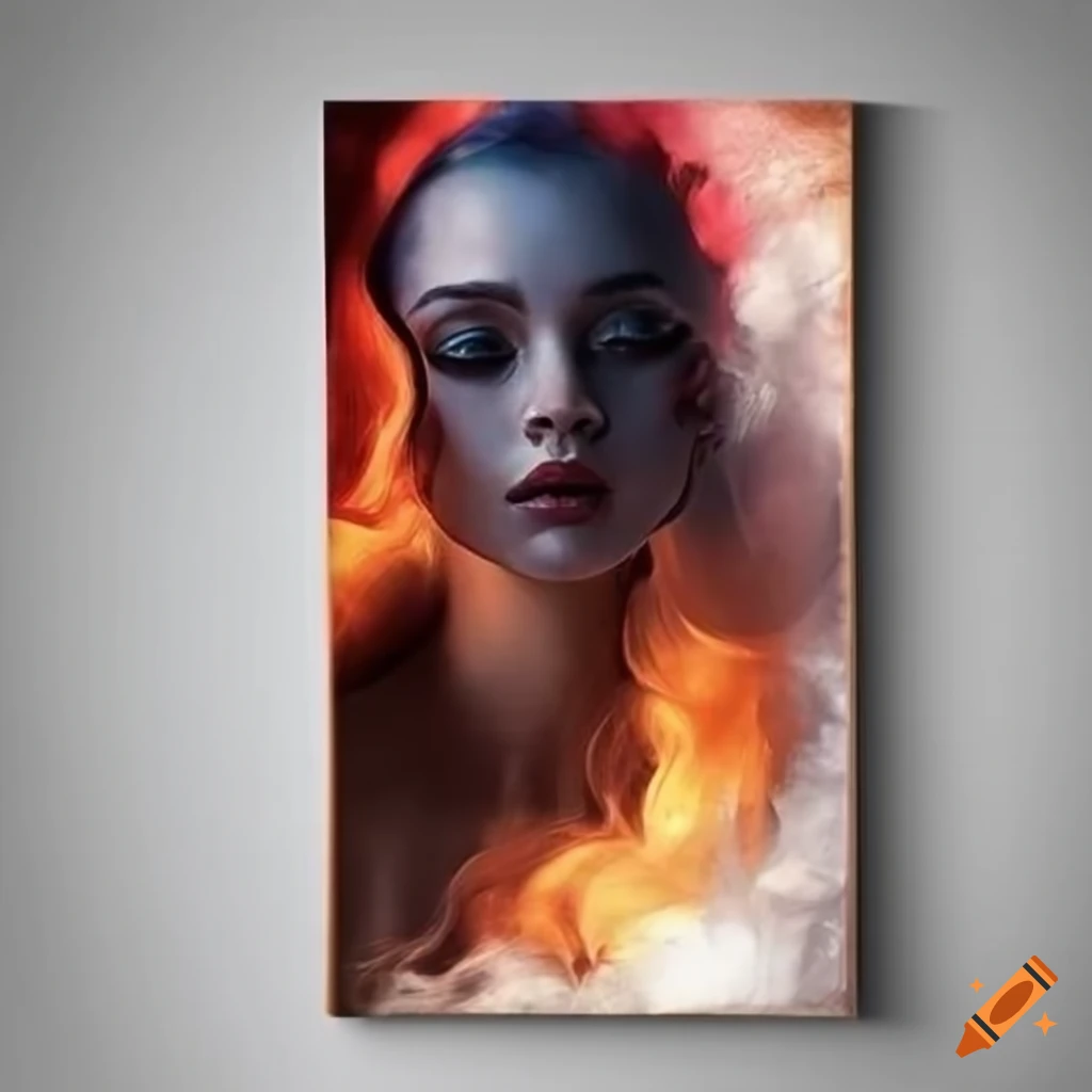 Floating canvas wrap with stunning beauty on Craiyon