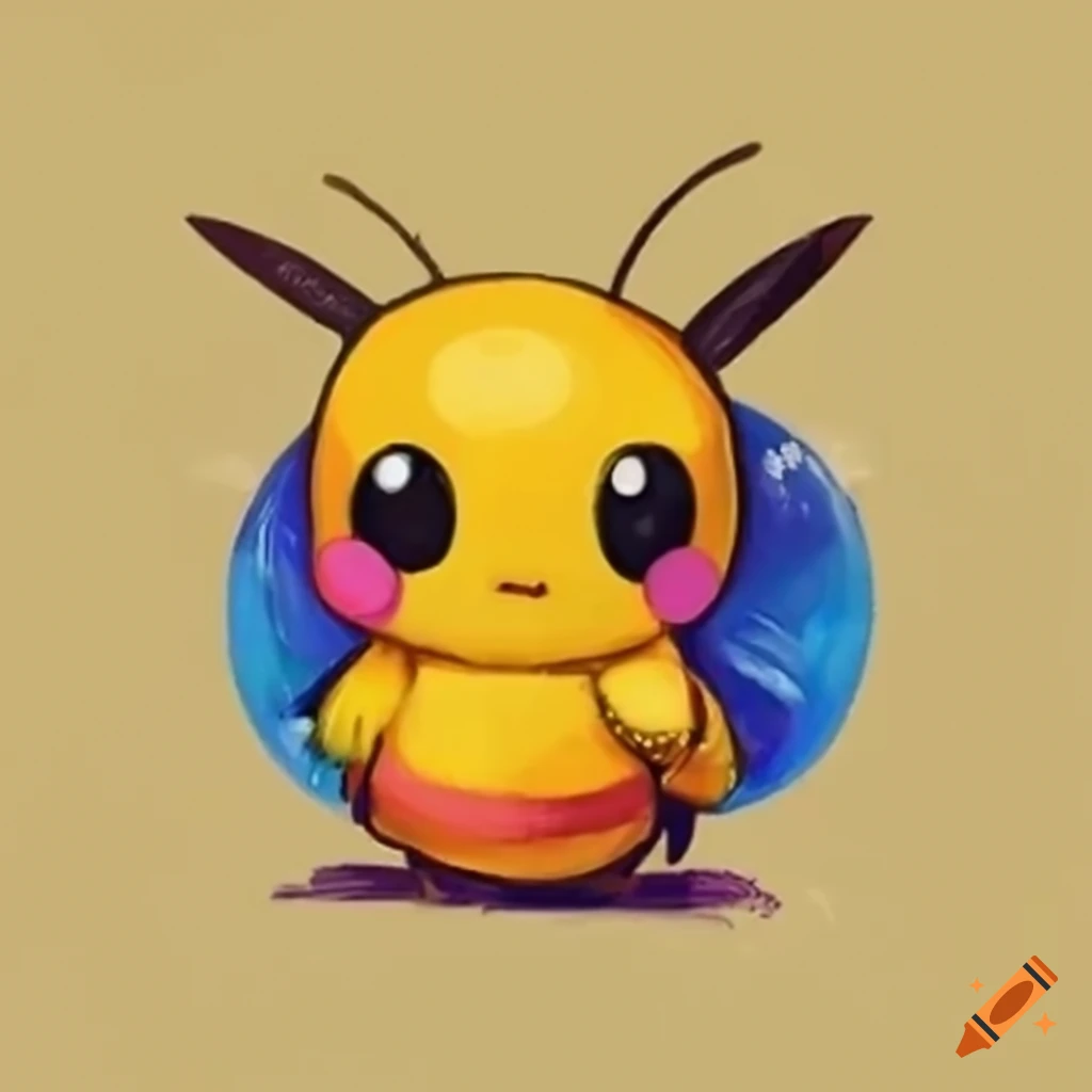 Cute electric bee pokemon on Craiyon